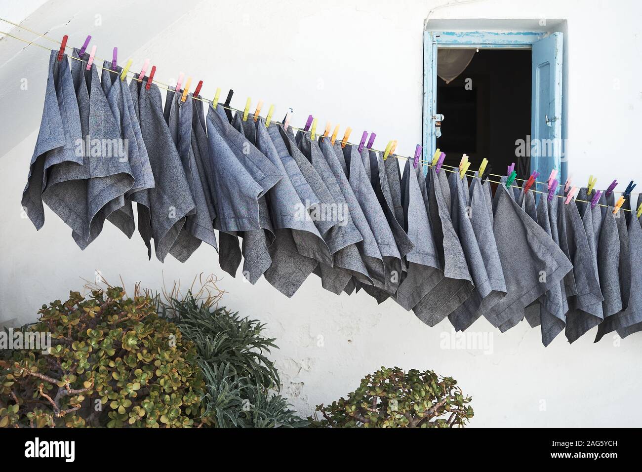 Rags in window hi-res stock photography and images - Alamy