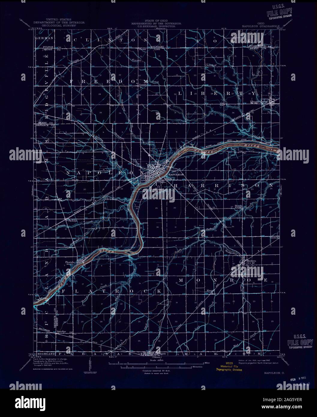 Napoleon ohio map hi-res stock photography and images - Alamy