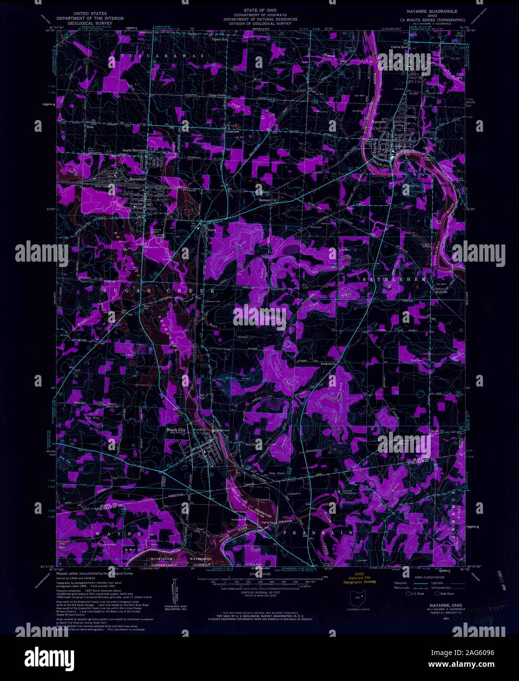 Map of navarre ohio hi-res stock photography and images - Alamy