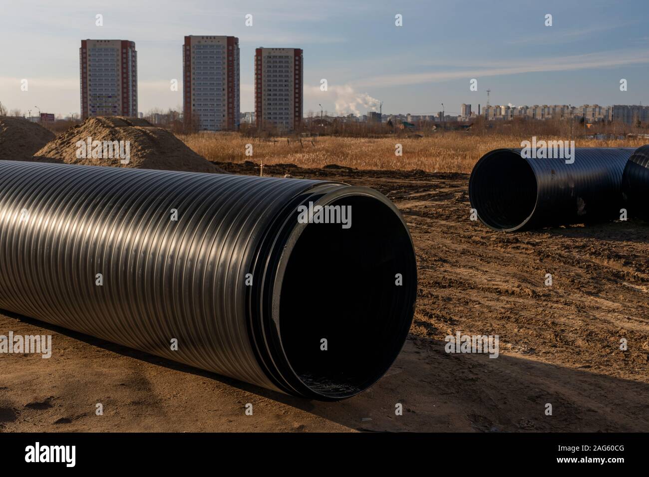 Underground utilities project hi-res stock photography and images - Alamy