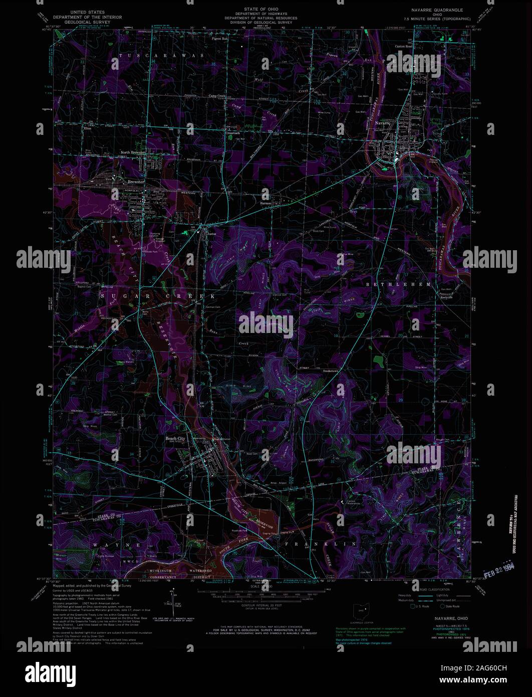 Map of navarre ohio hi-res stock photography and images - Alamy
