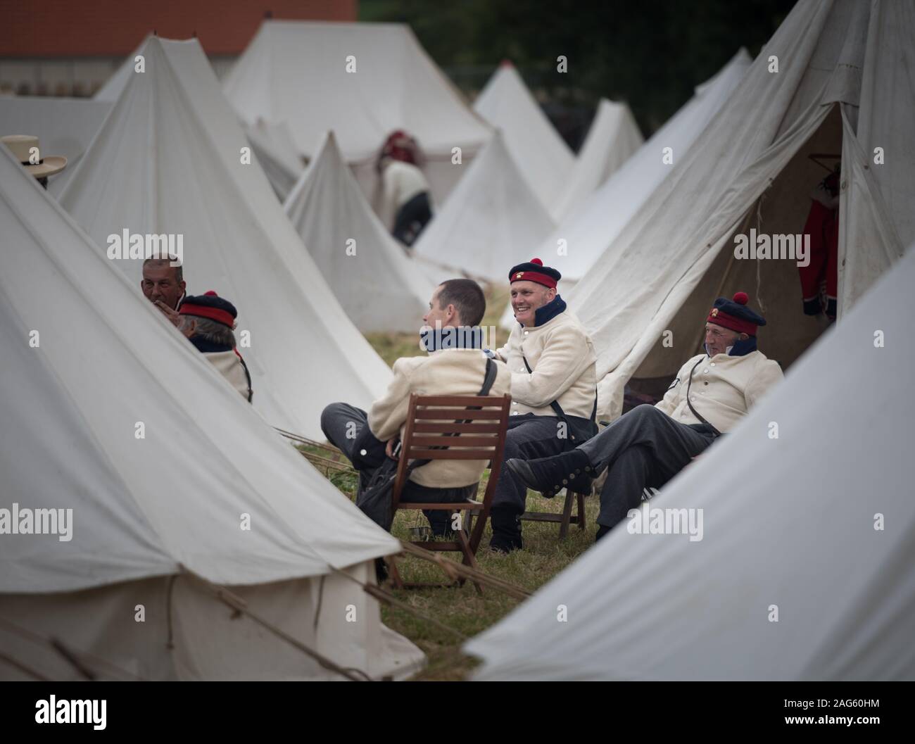 Waterloo Battle Site, Belgium. 19th June, 2015. Final preparations and ...