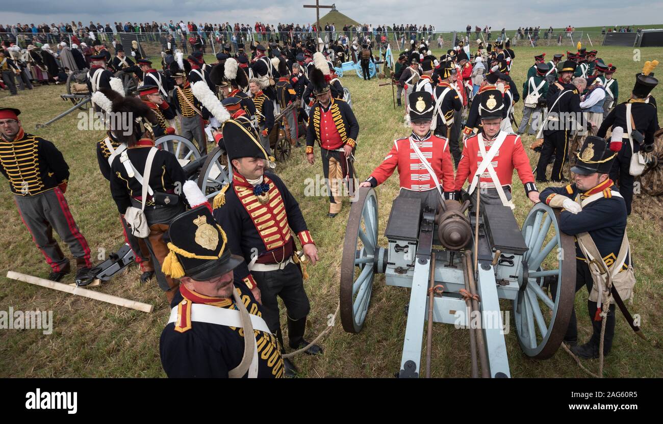 Waterloo Battle Site, Belgium. 19th June, 2015. Final preparations and ...