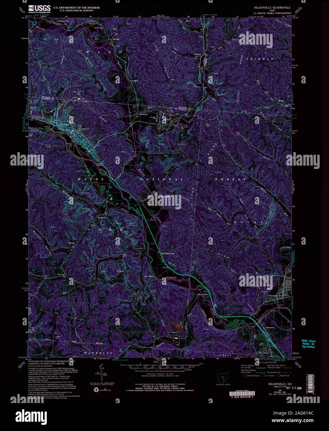 Map of nelsonville hi-res stock photography and images - Alamy