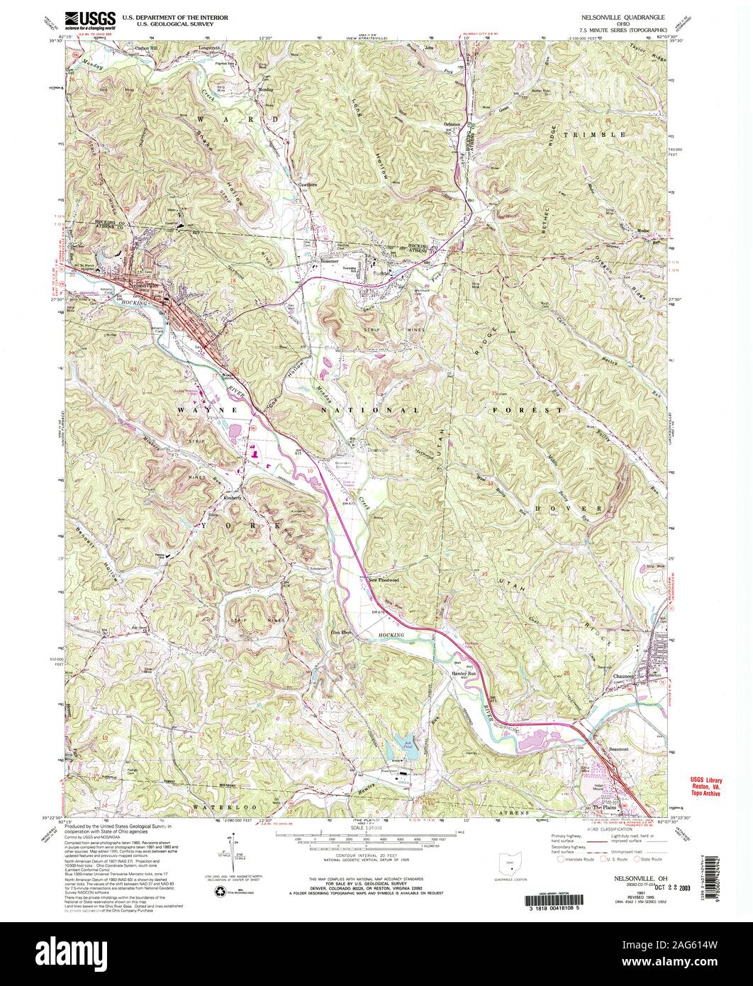 Nelsonville ohio map Cut Out Stock Images & Pictures - Alamy