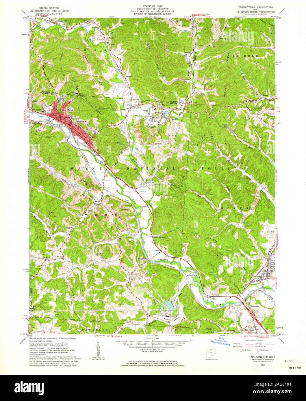 Map of nelsonville hi-res stock photography and images - Alamy