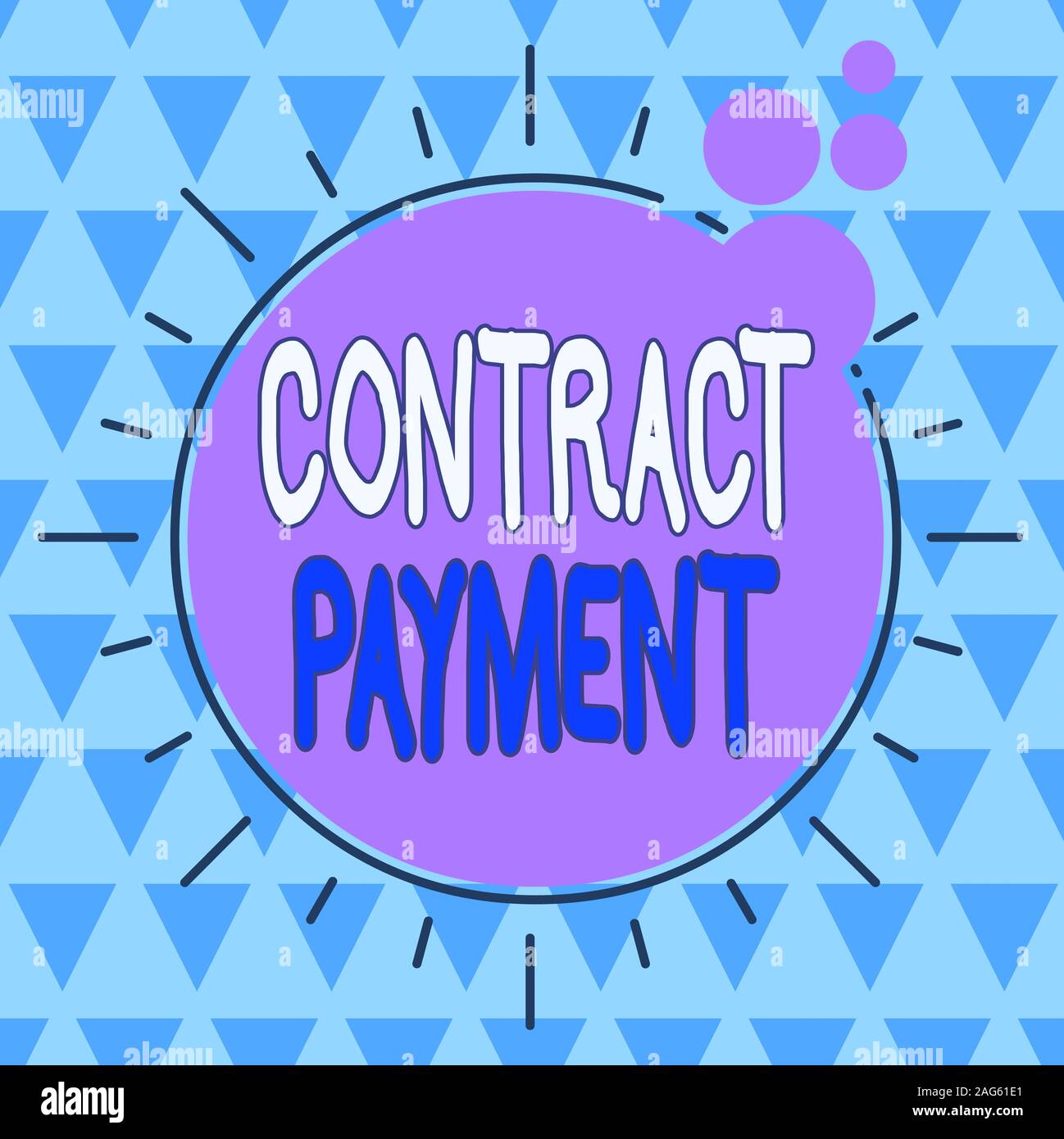 Text sign showing Contract Payment. Business photo showcasing payments ...
