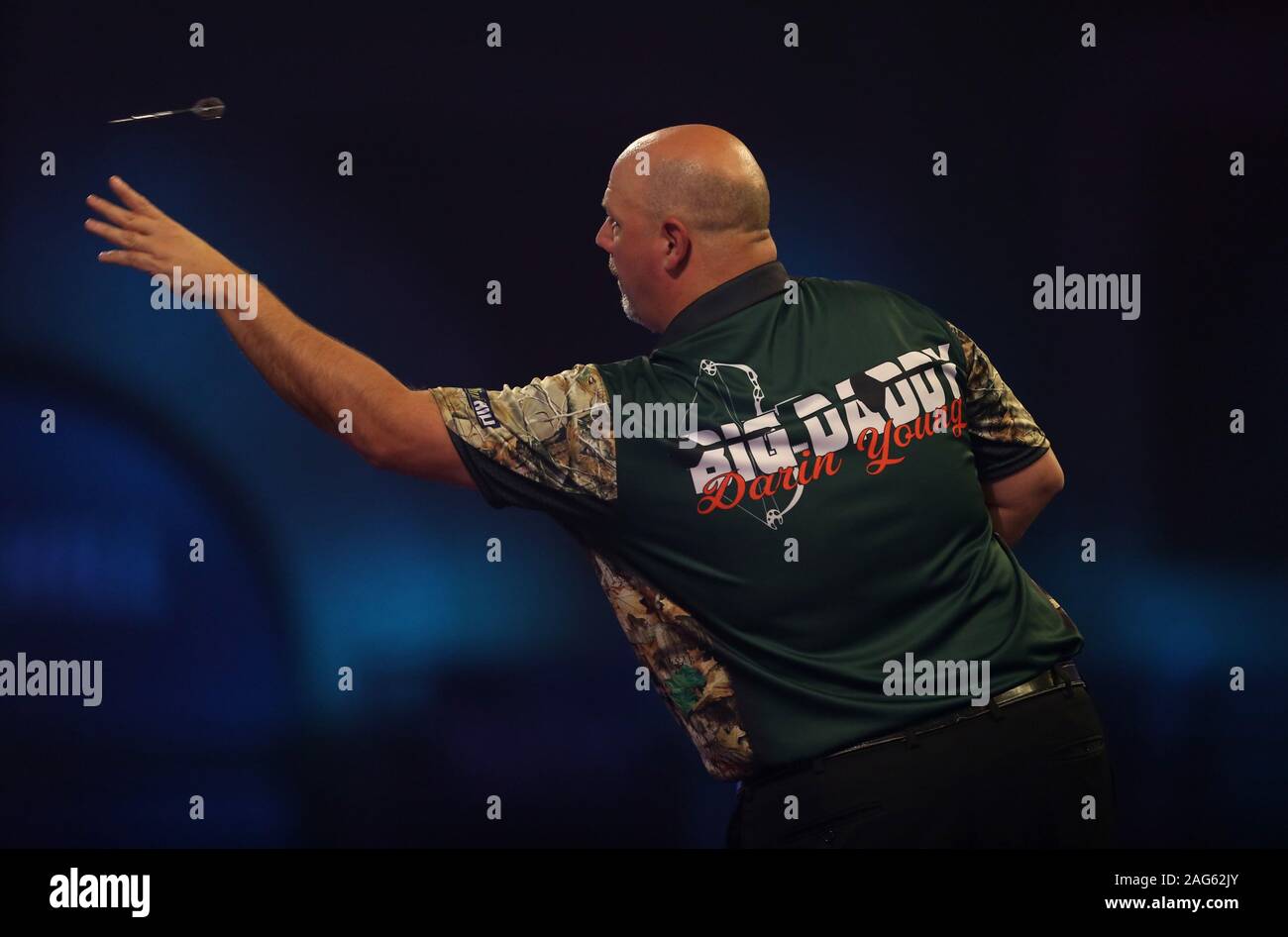 Darin Young in action during day five of the William Hill World ...