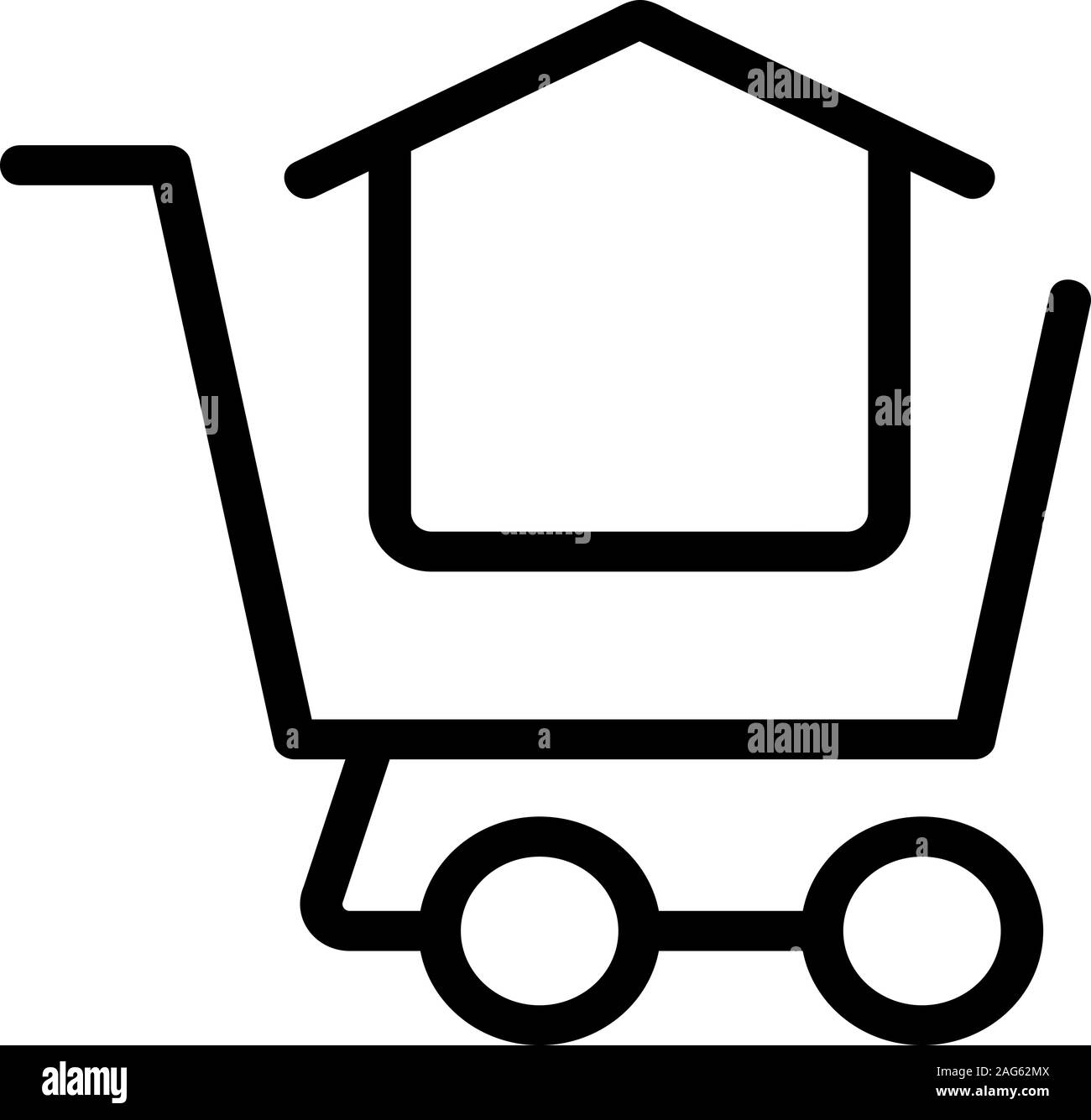 Selling a house icon vector. Isolated contour symbol illustration Stock ...