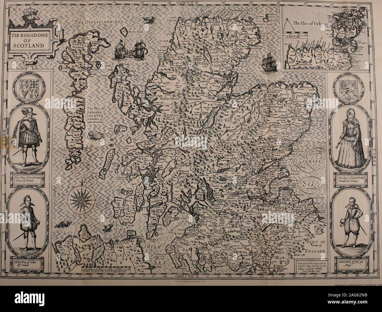 . Scottish geographical magazine. DS MAP, 1610 SPEEDS MAP. 1610. OF ...
