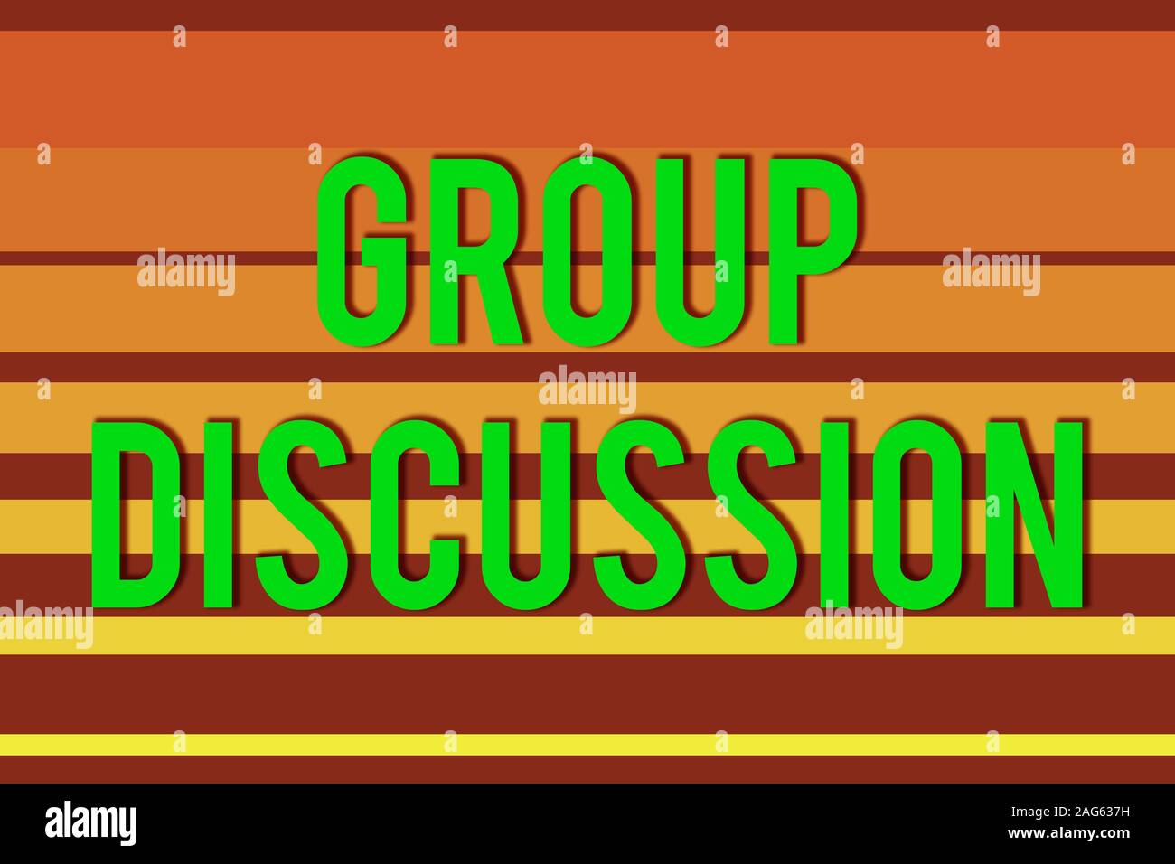 Handwriting text Group Discussion. Conceptual photo gather either ...