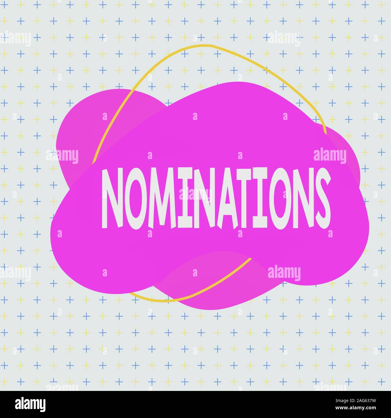 Handwriting text Nominations. Conceptual photo the act of officially ...