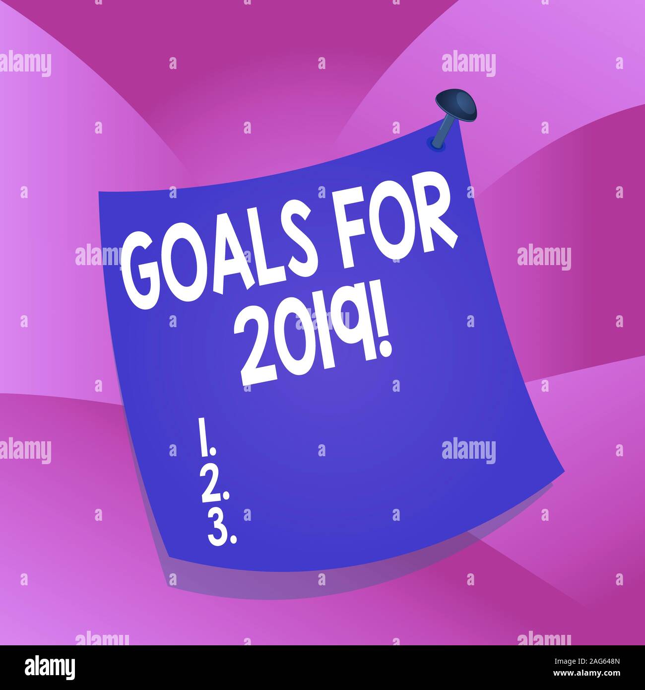 Handwriting text writing Goals For 2019. Conceptual photo object of ...