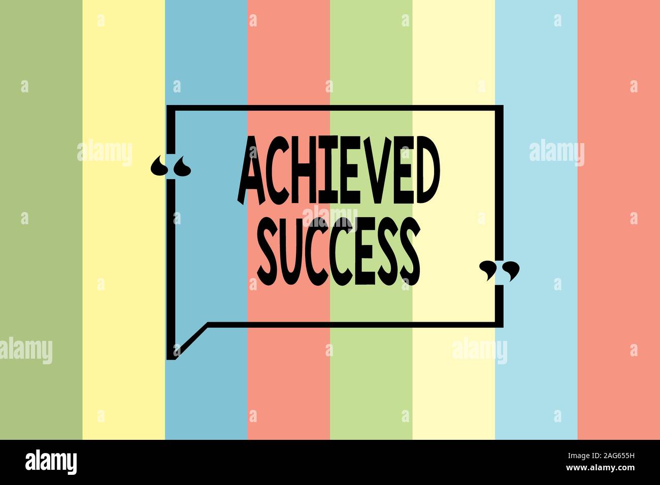 Writing note showing Achieved Success. Business concept for the ...