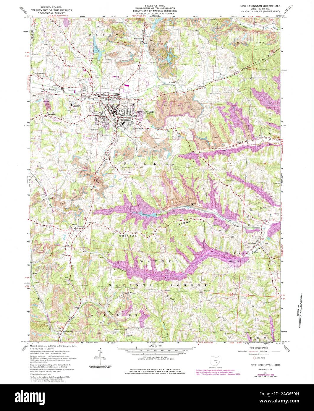 Map of new lexington hi-res stock photography and images - Alamy