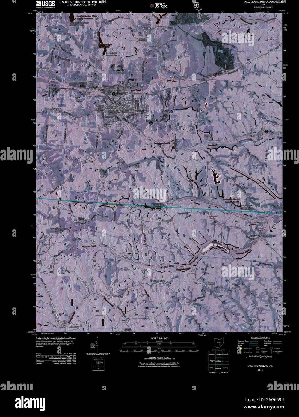 Map of new lexington hi-res stock photography and images - Alamy