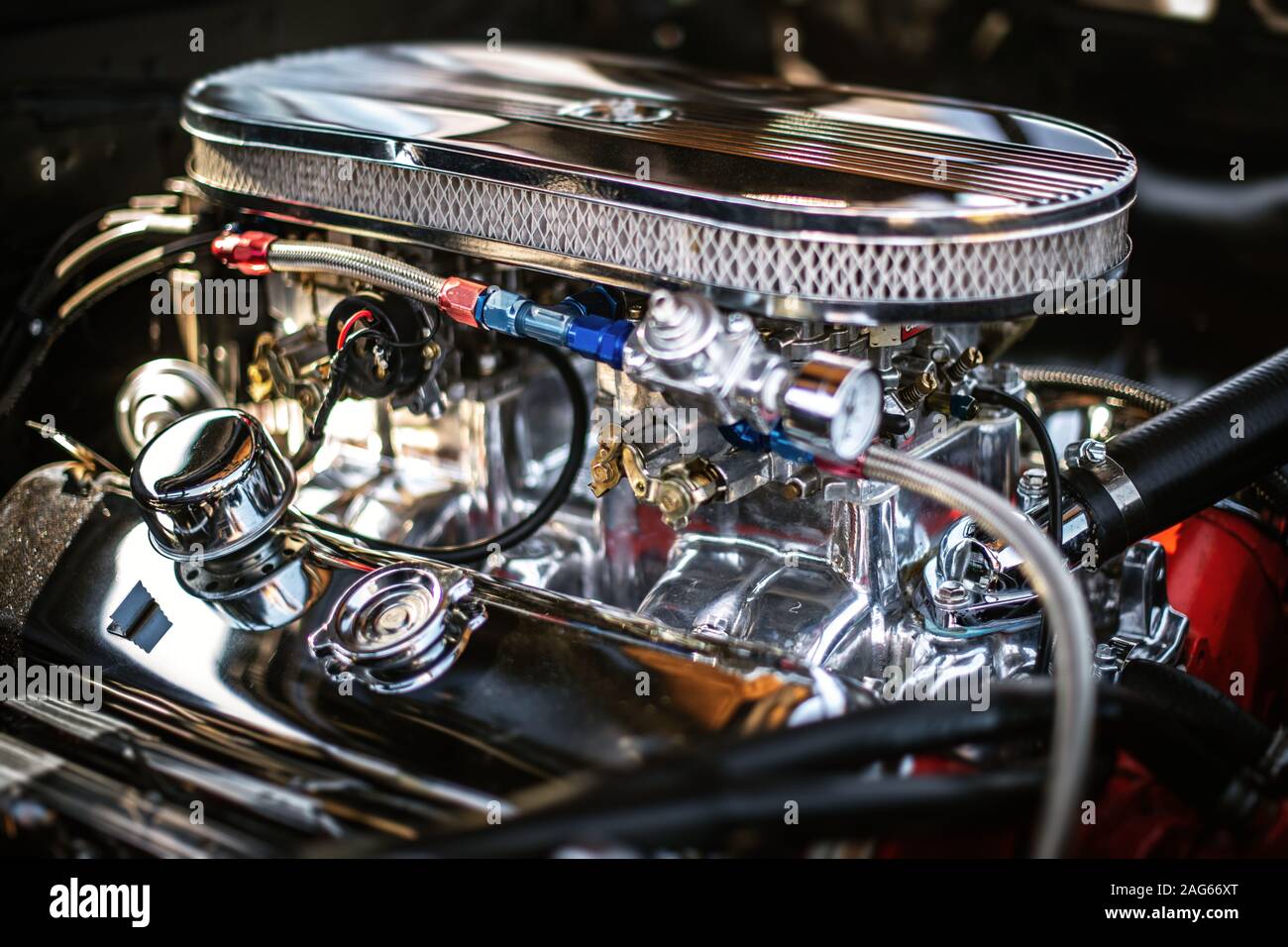 Closeup shot of a clean automotive engine - great for an article about ...