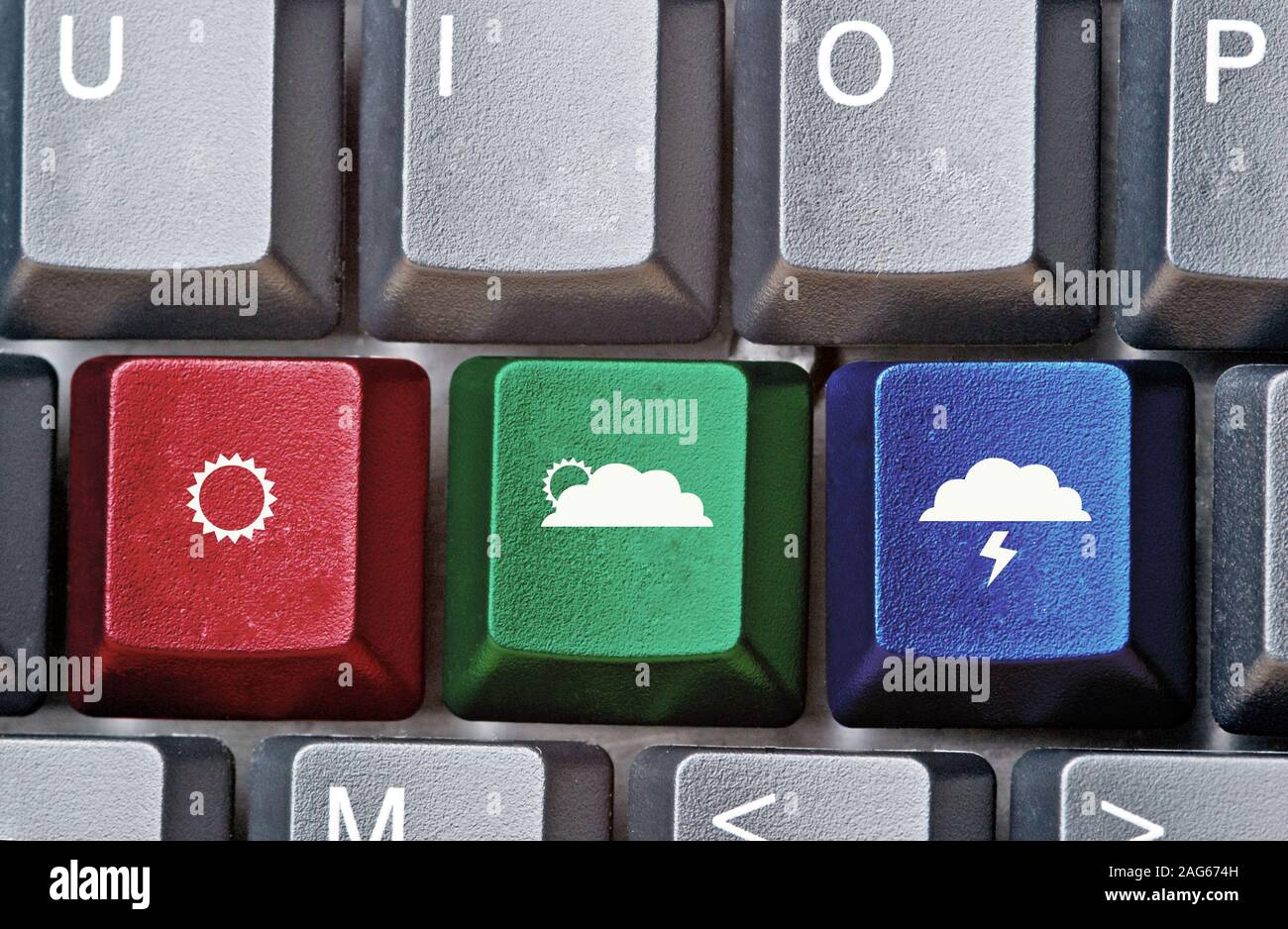 Hot keys for different weather Stock Photo - Alamy