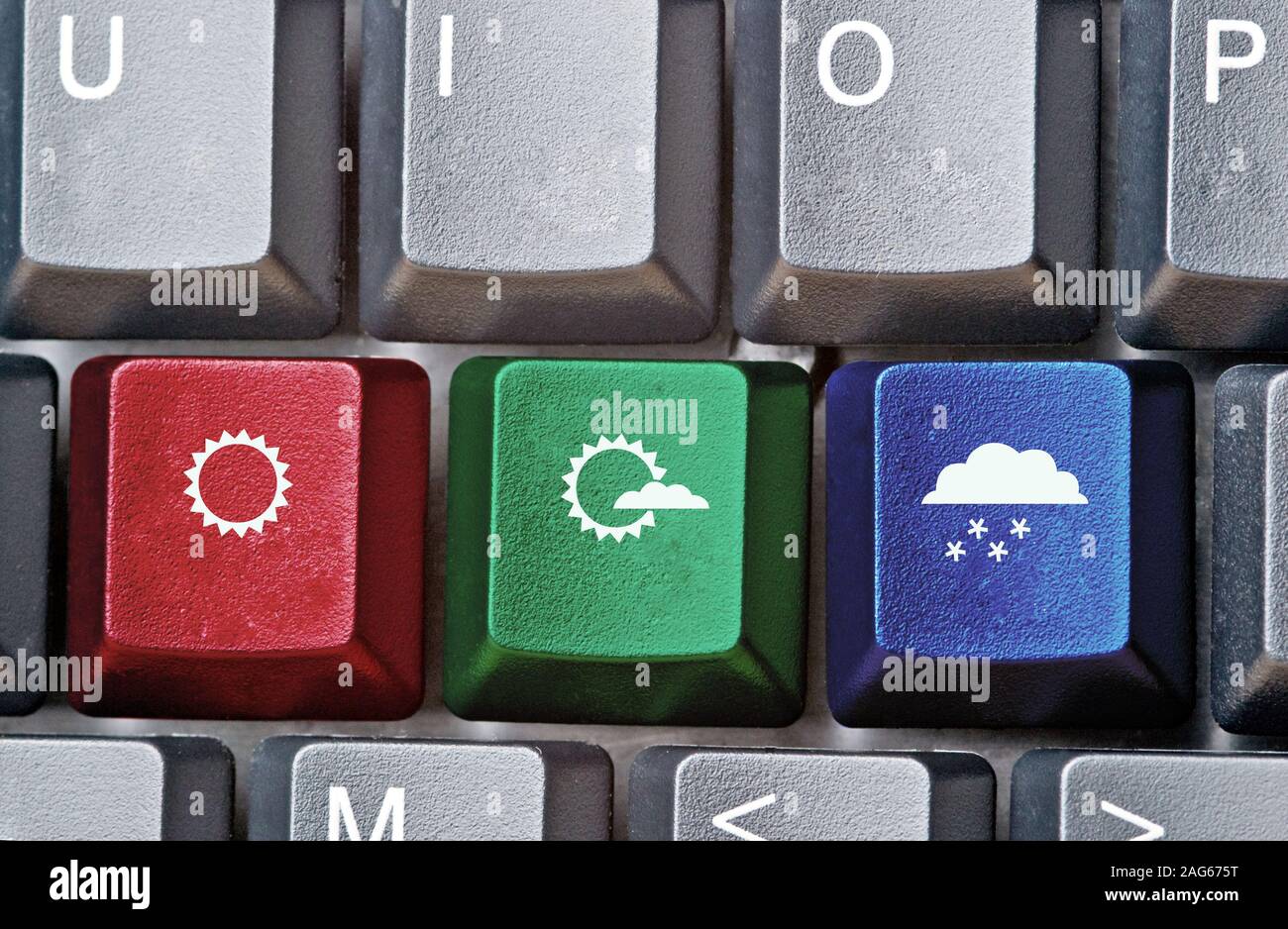 Hot keys for different weather Stock Photo - Alamy