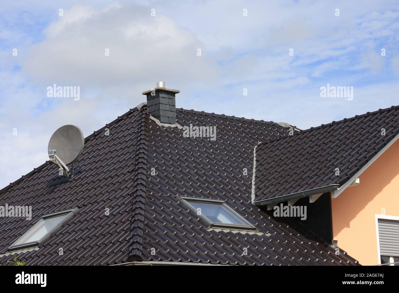 a chimney on the roof Stock Photo - Alamy