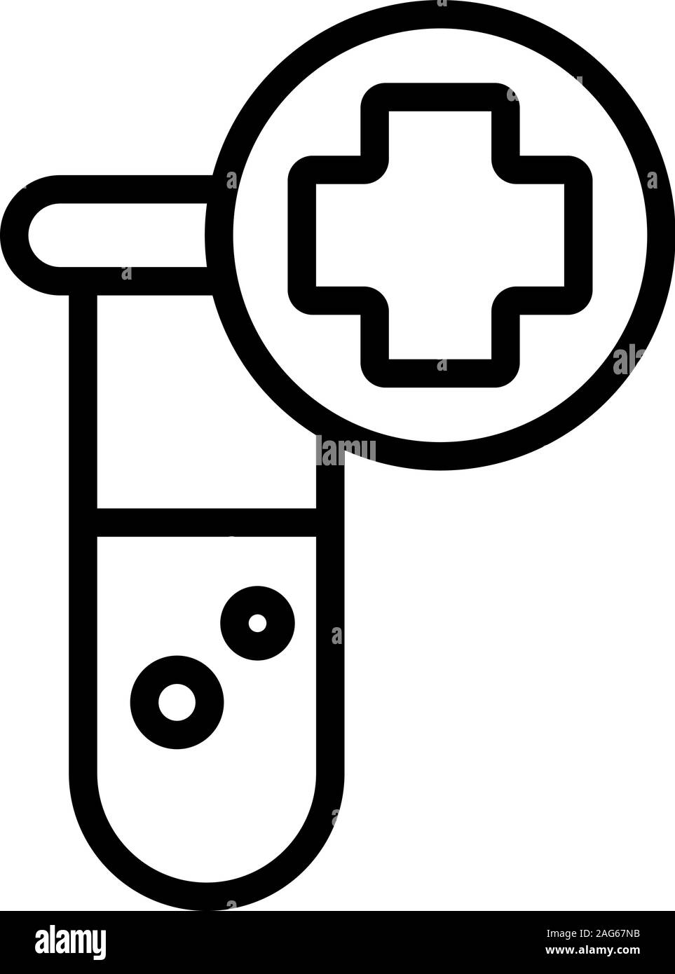 medical analysis icon vector. Isolated contour symbol illustration ...