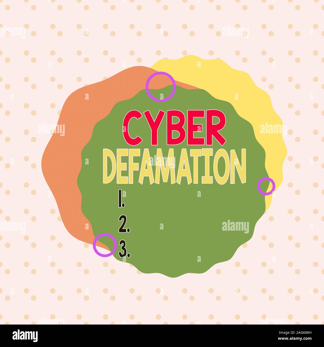 Writing note showing Cyber Defamation. Business concept for slander ...