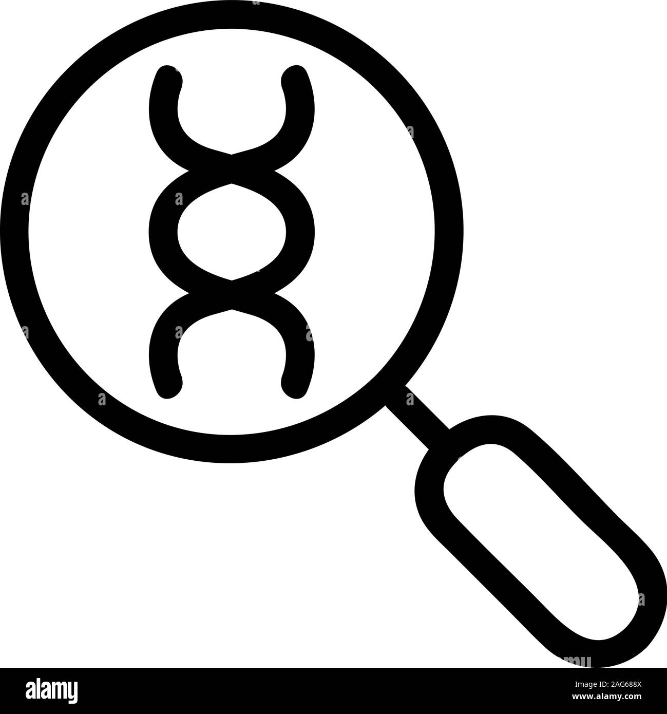 study of chemical analysis icon vector. Isolated contour symbol ...