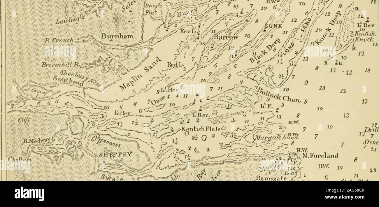 Chart of the thames estuary hi-res stock photography and images - Alamy