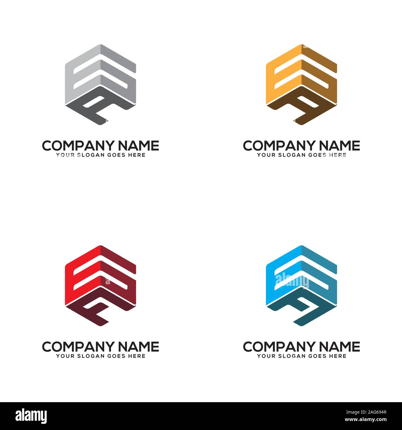 GA letter logo designs, initial name logo vector Stock Vector Image ...