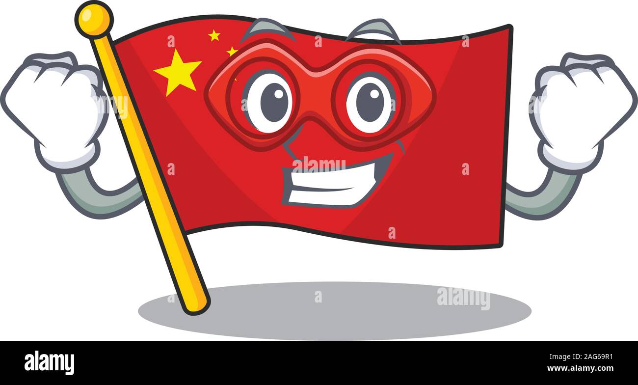 A picture of flag china Scroll dressed as a Super hero Stock Vector ...
