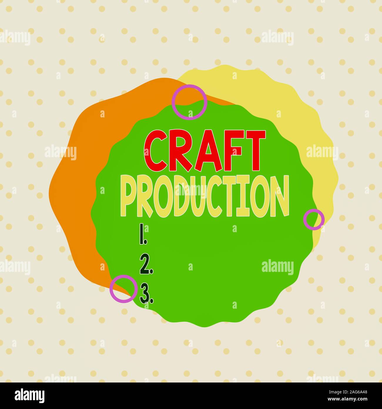 Writing note showing Craft Production. Business concept for process of ...