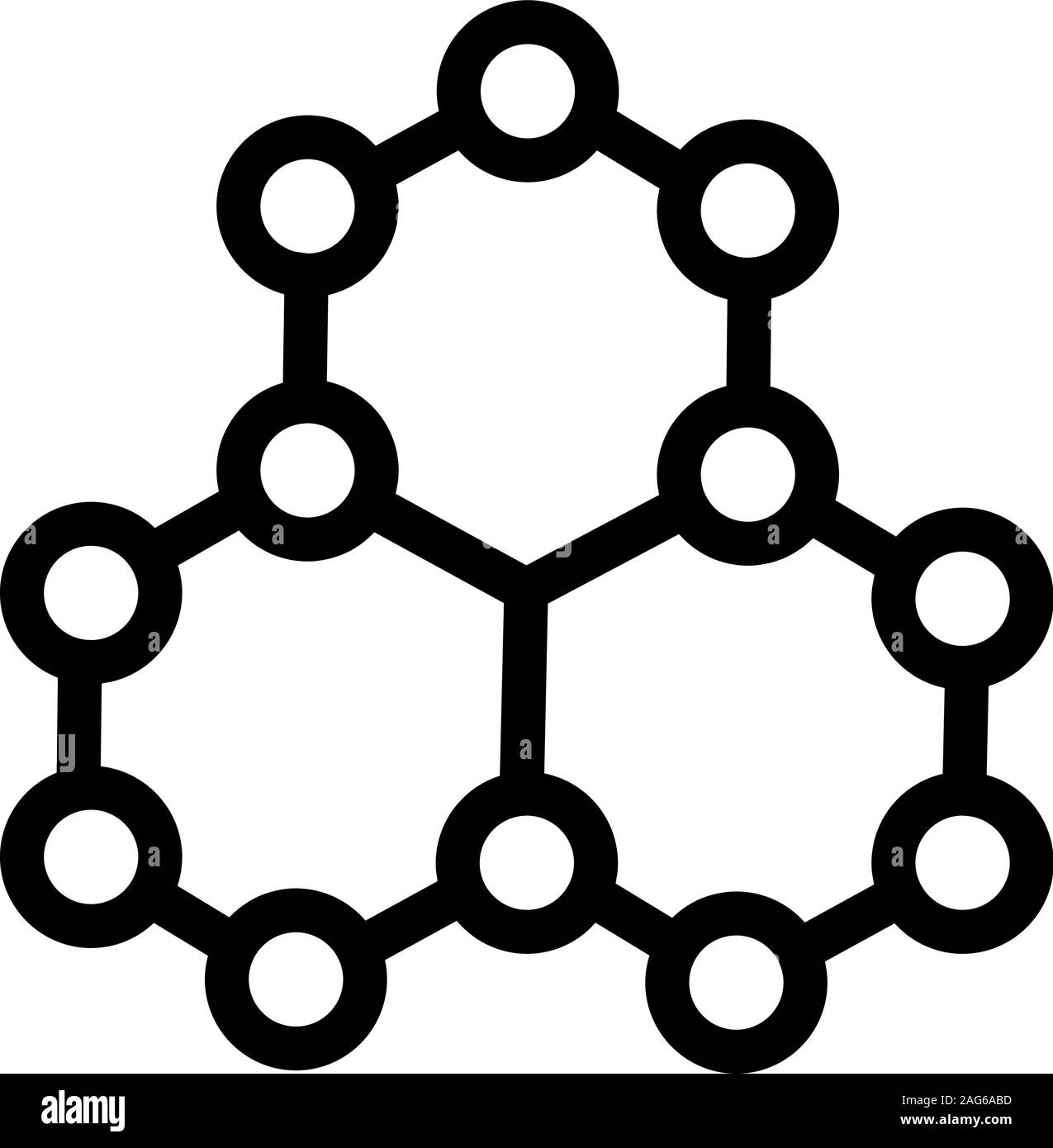 The chemical composition of the vector icon. Isolated contour symbol ...