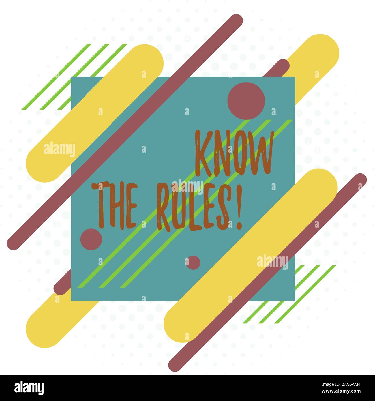 Word writing text Know The Rules. Business photo showcasing set ...