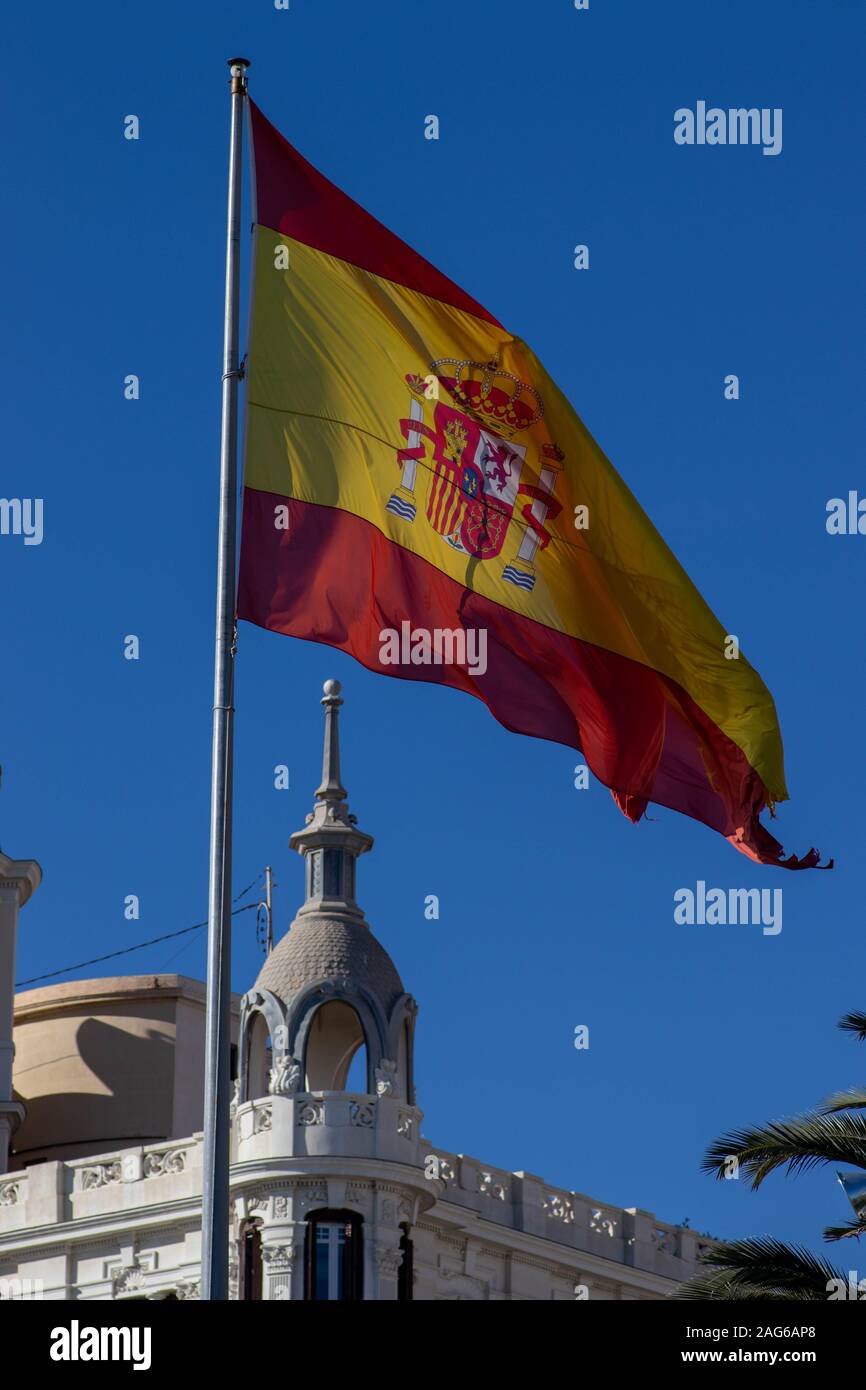 Spain flag waving hi-res stock photography and images - Alamy