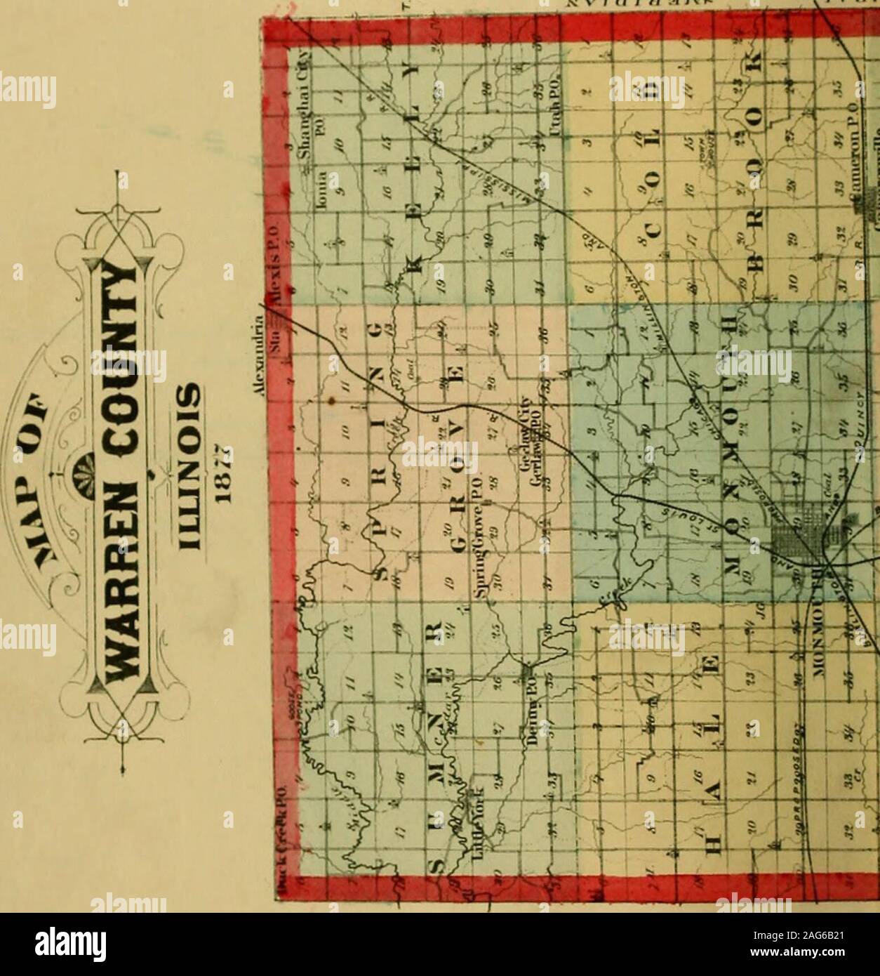 Warren county map hi-res stock photography and images - Alamy