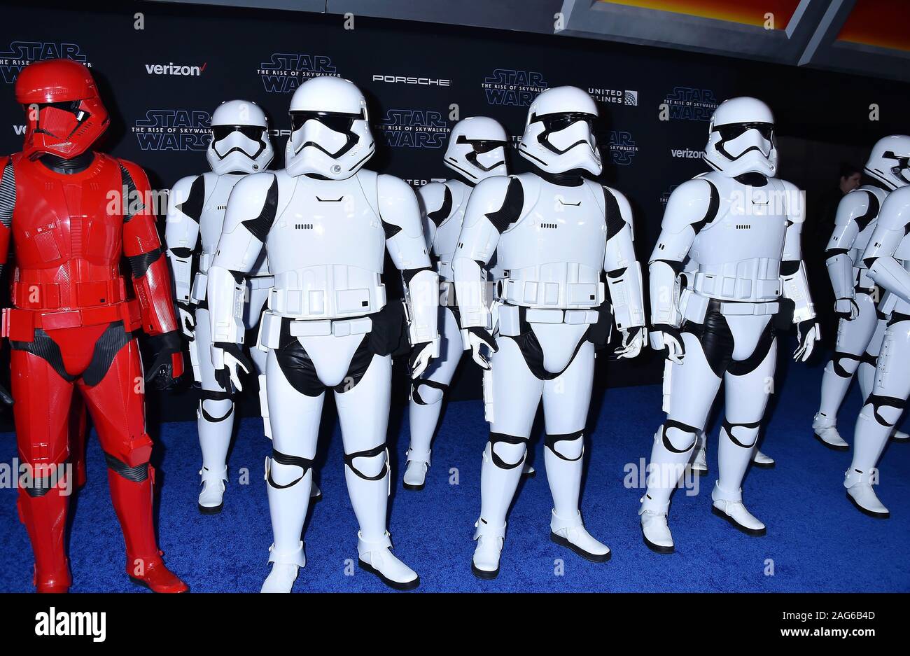 HOLLYWOOD, CA - DECEMBER 16: Sith Troopers, Storm Troopers attends the ...