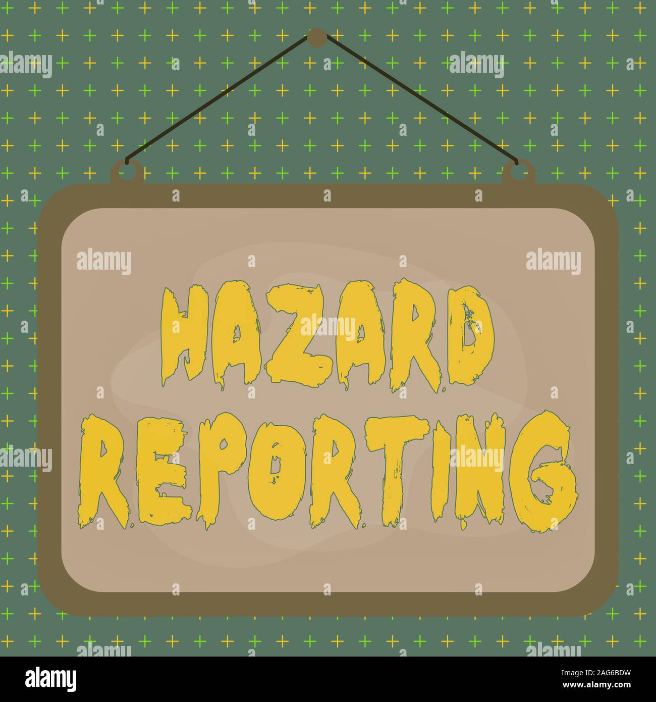 Text sign showing Hazard Reporting. Business photo showcasing account ...