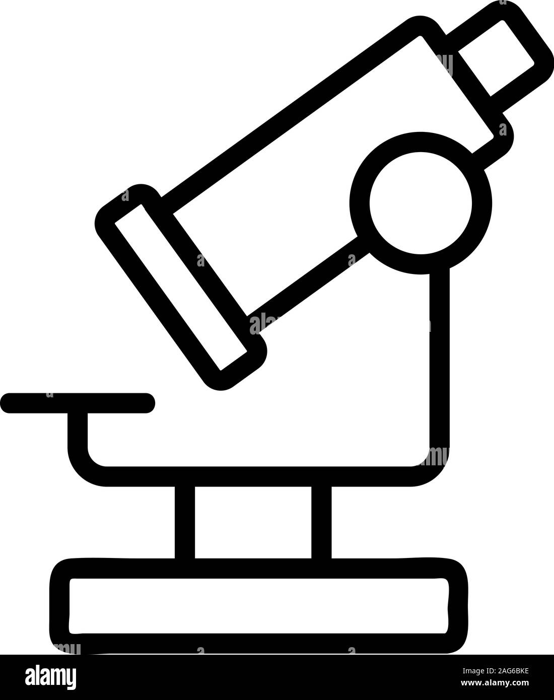 microscope icon vector. Isolated contour symbol illustration Stock ...