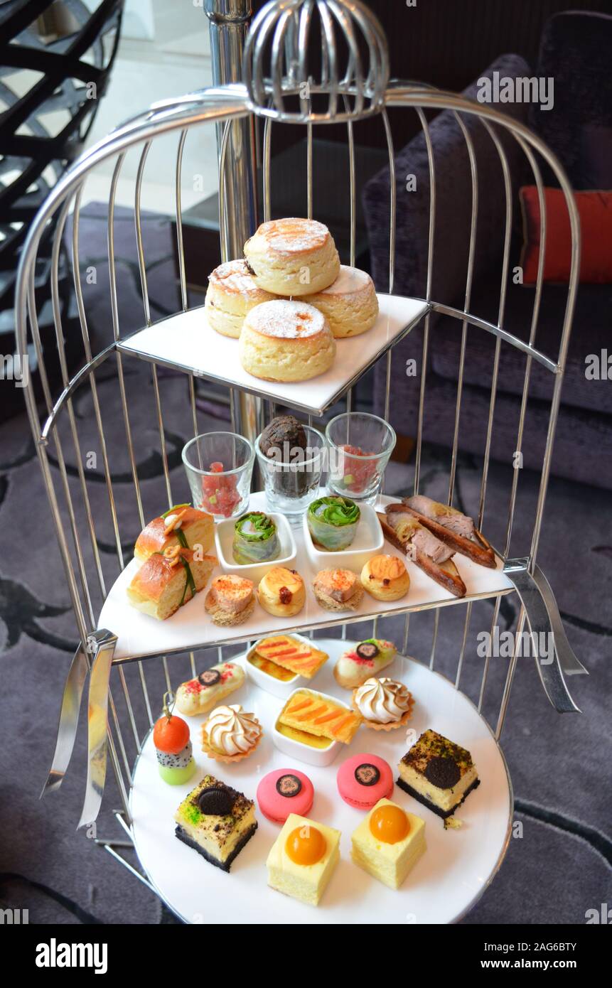 High angle shot of Thai afternoon tea set Stock Photo - Alamy