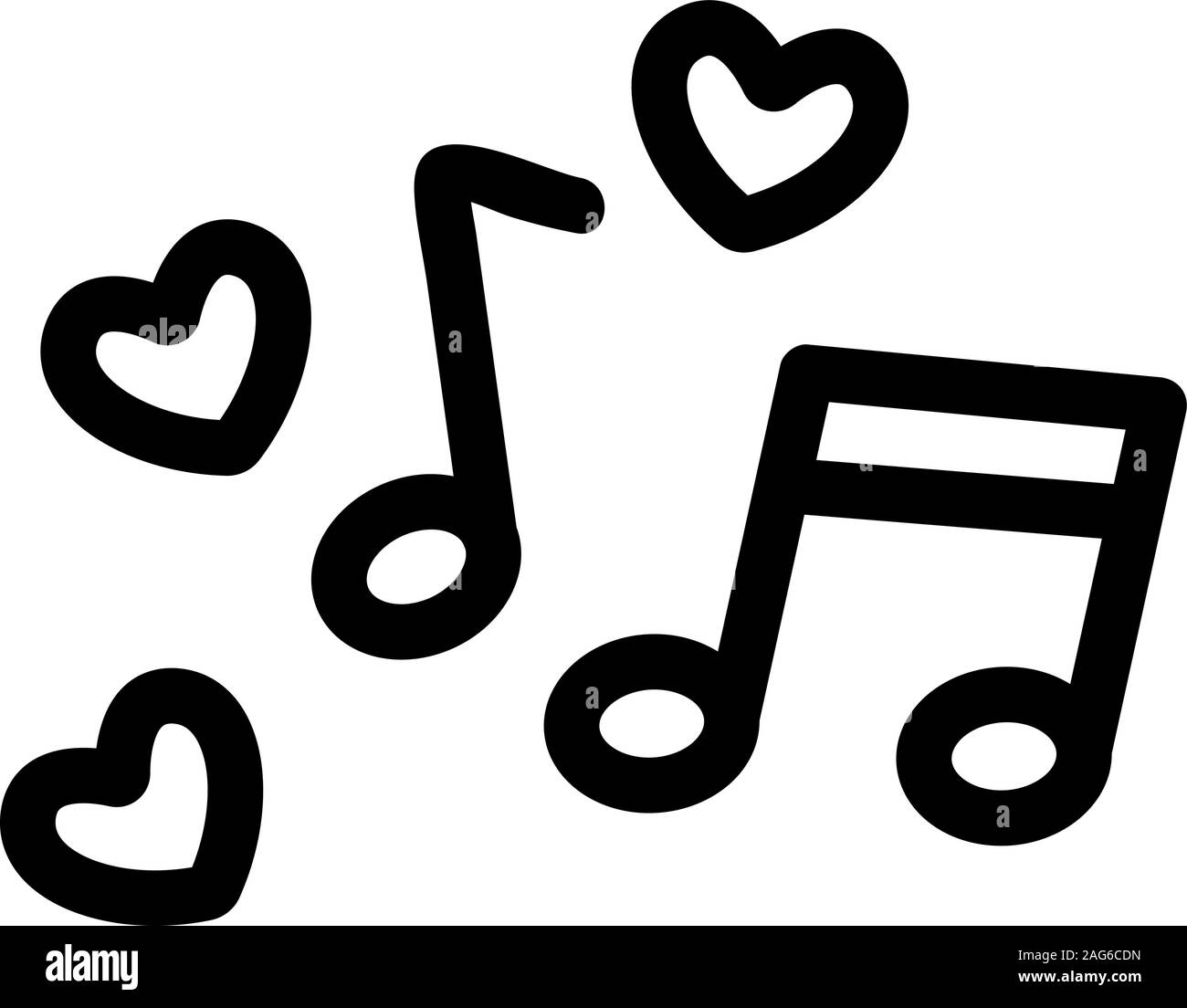 Favorite song icon vector. Isolated contour symbol illustration Stock ...