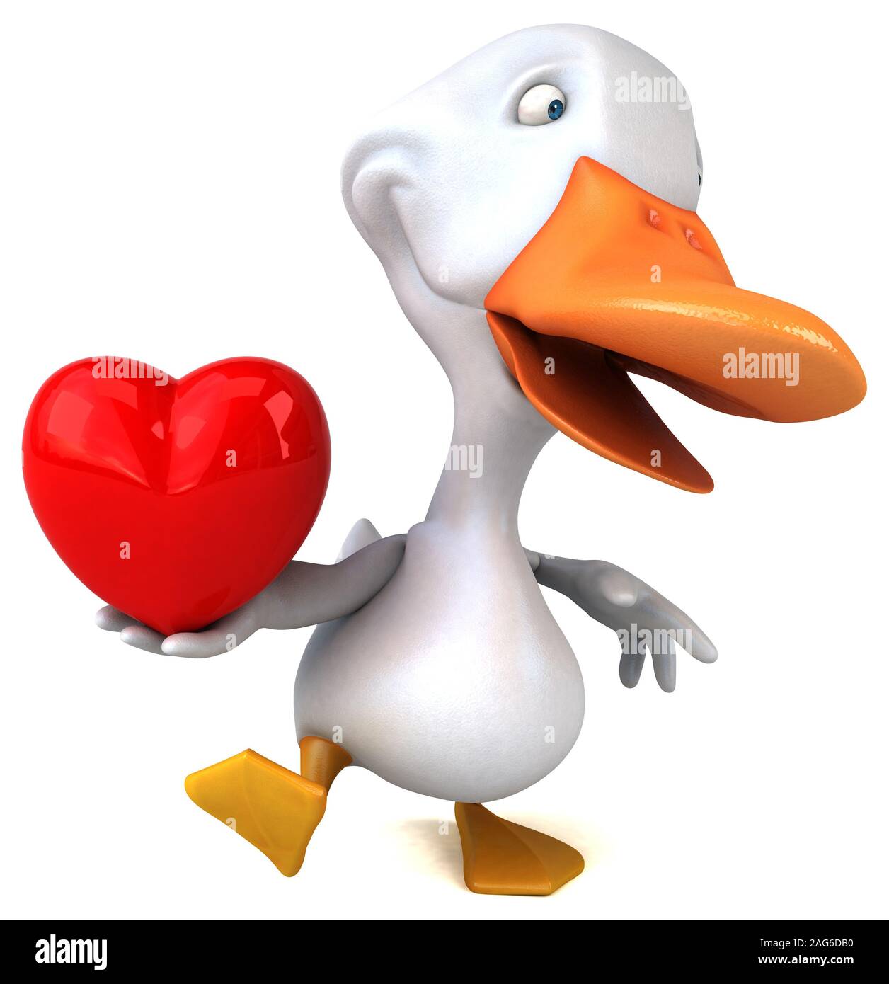 Fun duck - 3D Illustration Stock Photo - Alamy