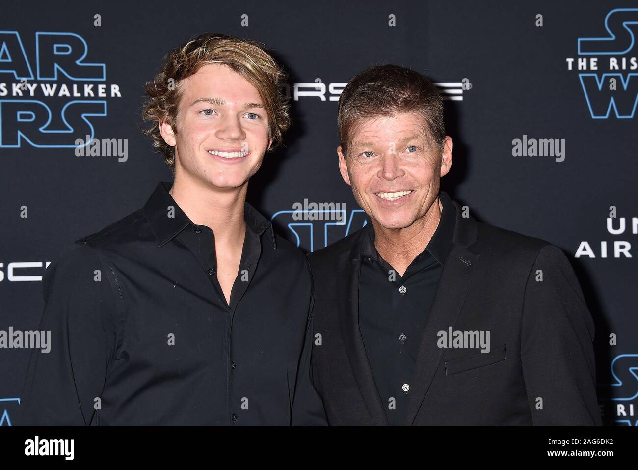HOLLYWOOD, CA - DECEMBER 16: Chase Liefeld (L) and Rob Liefeld attend ...