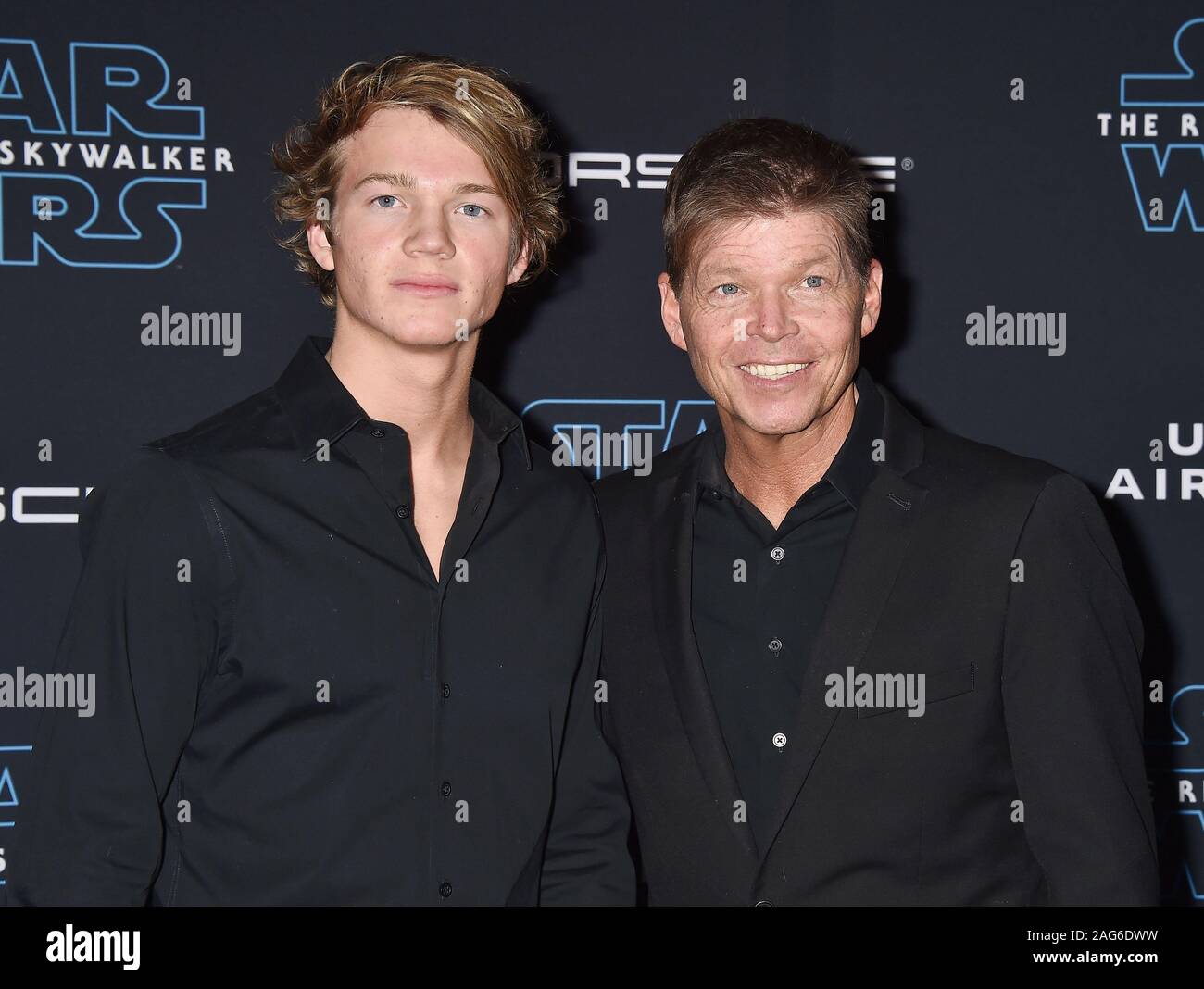 HOLLYWOOD, CA - DECEMBER 16: Chase Liefeld (L) and Rob Liefeld attend ...