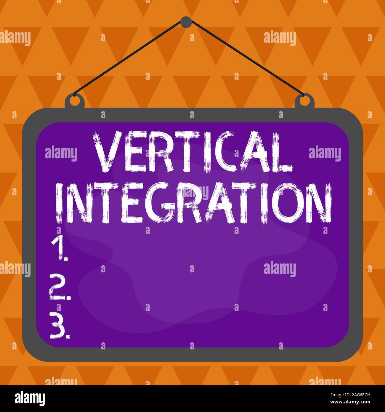 Text sign showing Vertical Integration. Business photo showcasing ...
