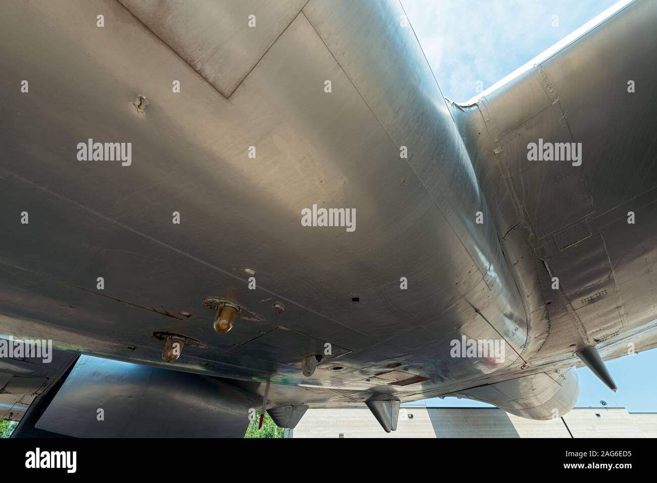 The Underside of a Military Air Transport Plane Stock Photo - Alamy