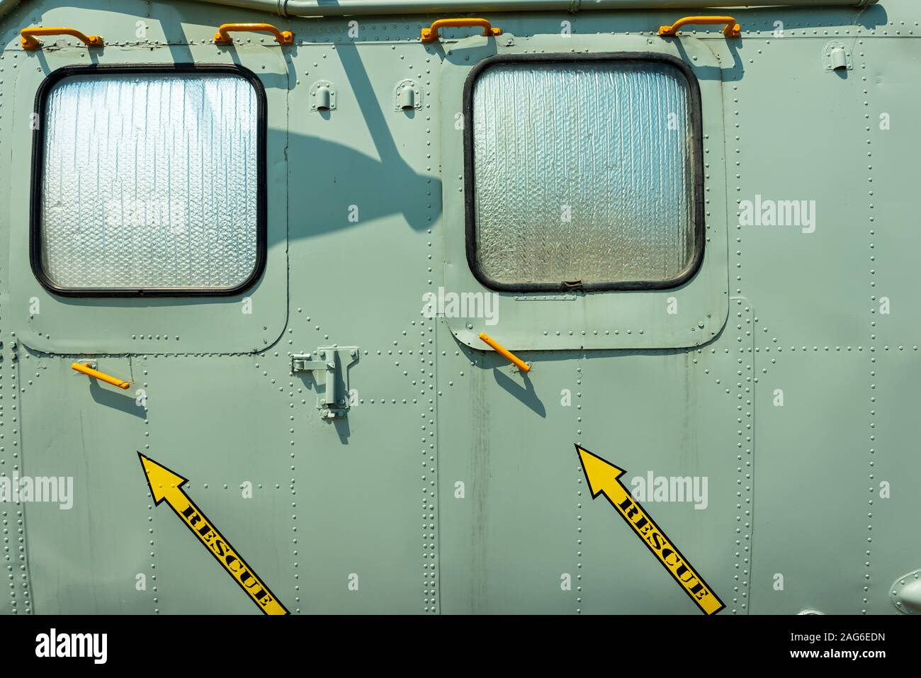 The Doors of a Military Rescue Helicopter Stock Photo - Alamy