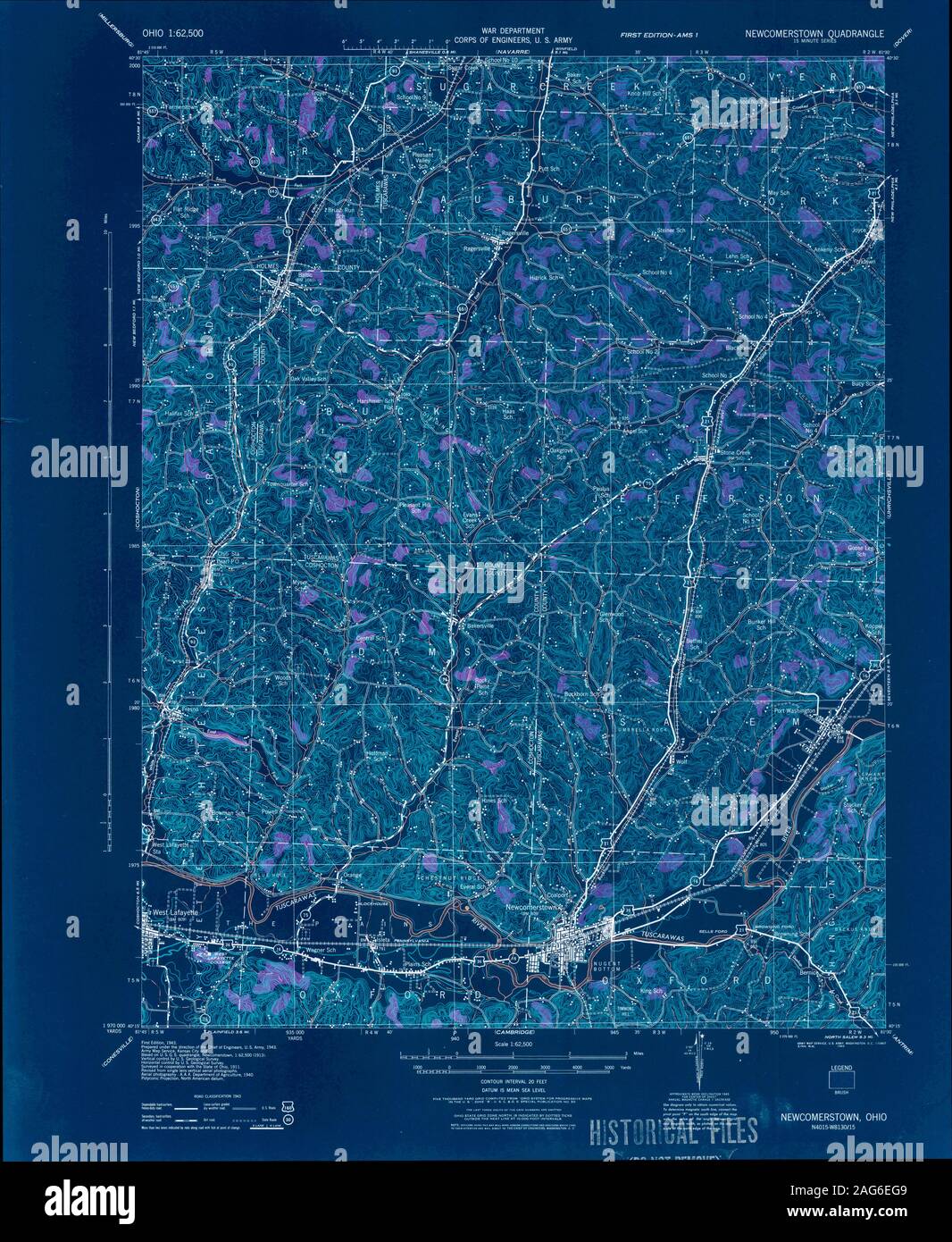 Map of newcomerstown ohio hi-res stock photography and images - Alamy