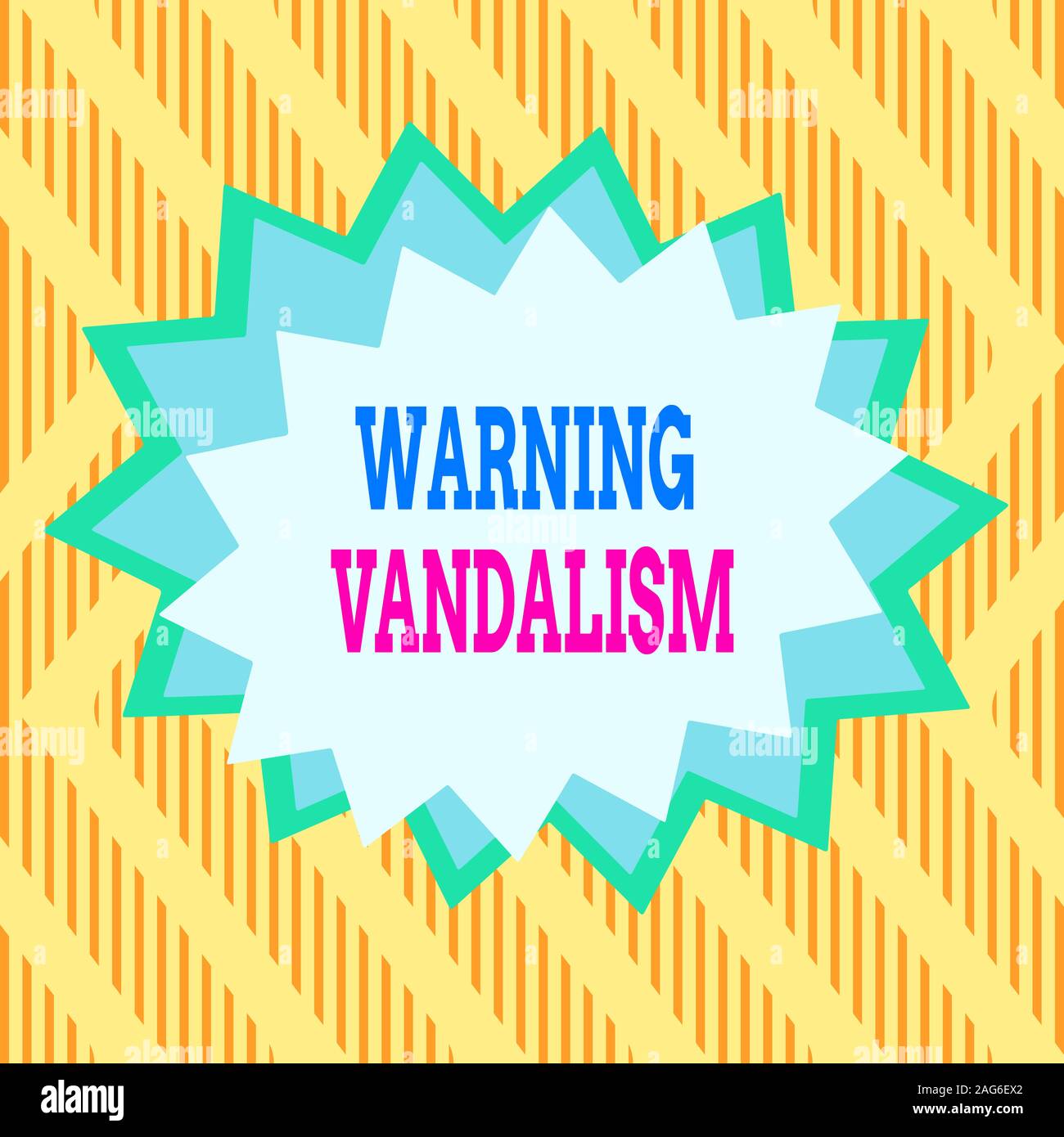 Conceptual hand writing showing Warning Vandalism. Concept meaning ... Conceptual hand writing showing Warning Vandalism. Concept meaning ...