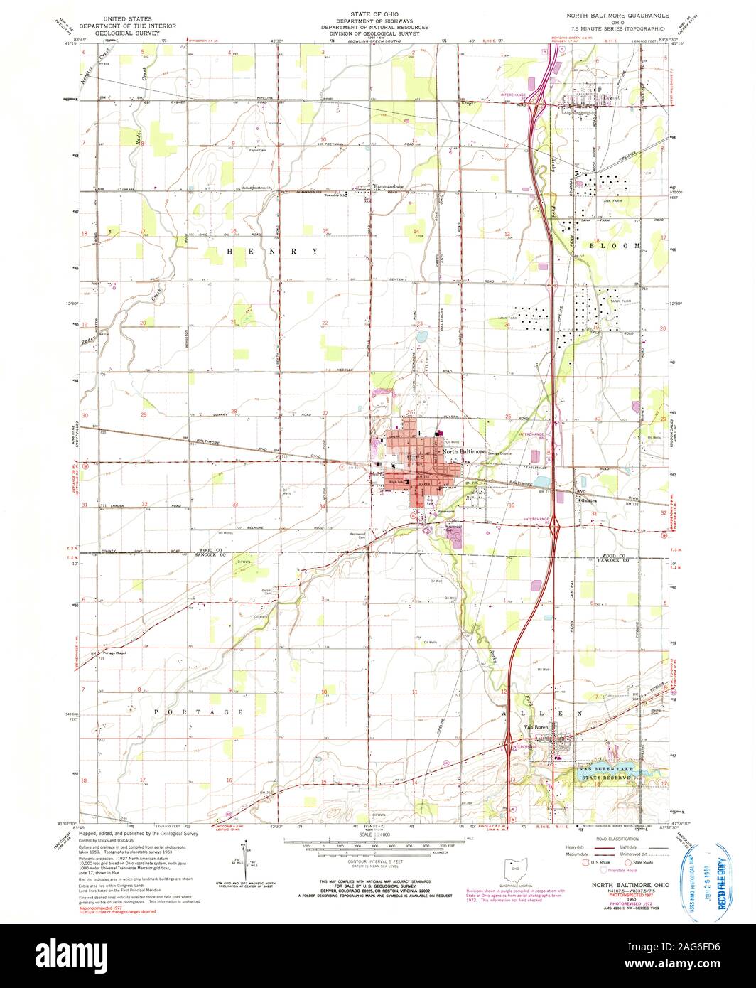 Map of north baltimore ohio hi-res stock photography and images - Alamy
