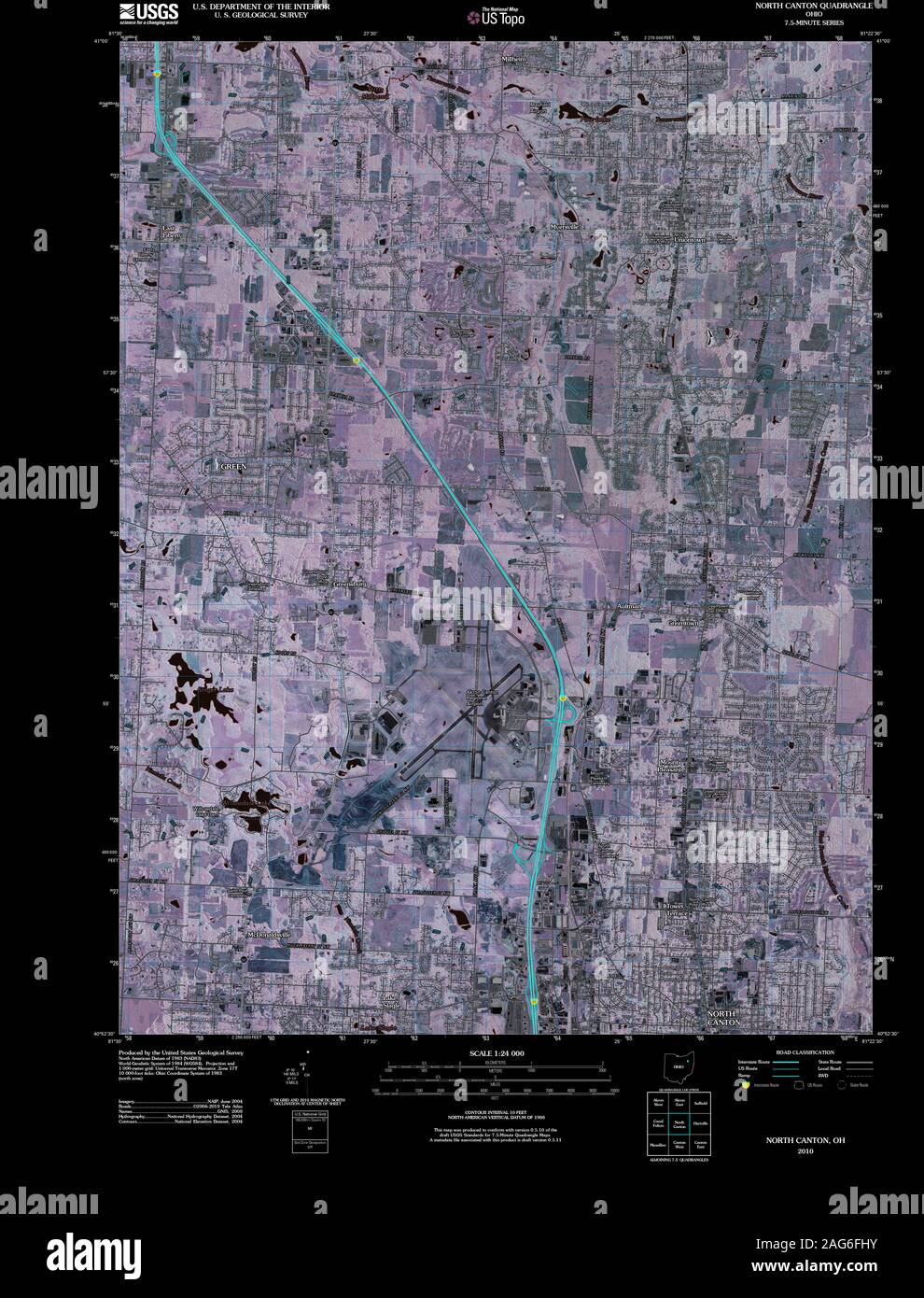 North canton ohio map hi-res stock photography and images - Alamy